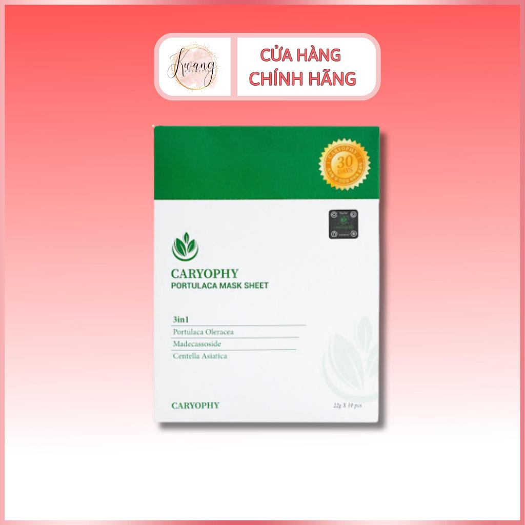 Hộp 10 miếng Mặt Nạ Giảm Mụn Thâm Caryophy Portulaca Mask Sheet 22g ...