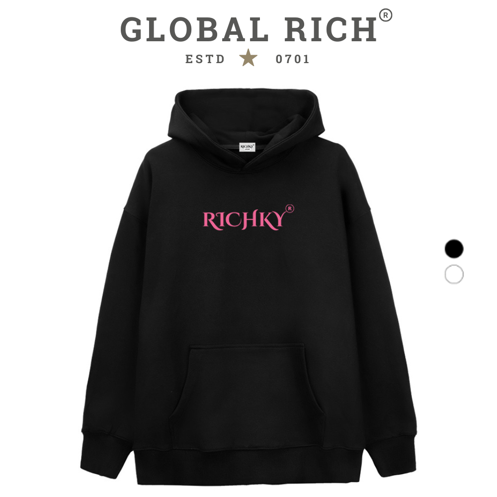 Áo Hoodie Global Rich Premium Nỉ Richky Blackpink Logo | Shopee Việt Nam