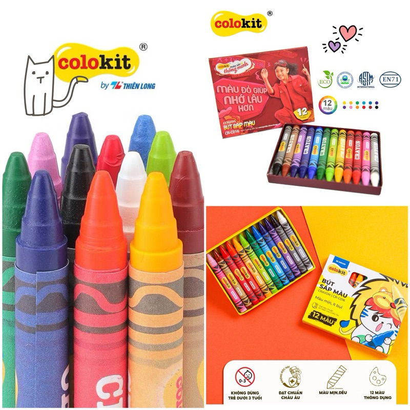Bút Sáp 12 màu Thiên Long Colokit CR-C016 | Shopee Việt Nam