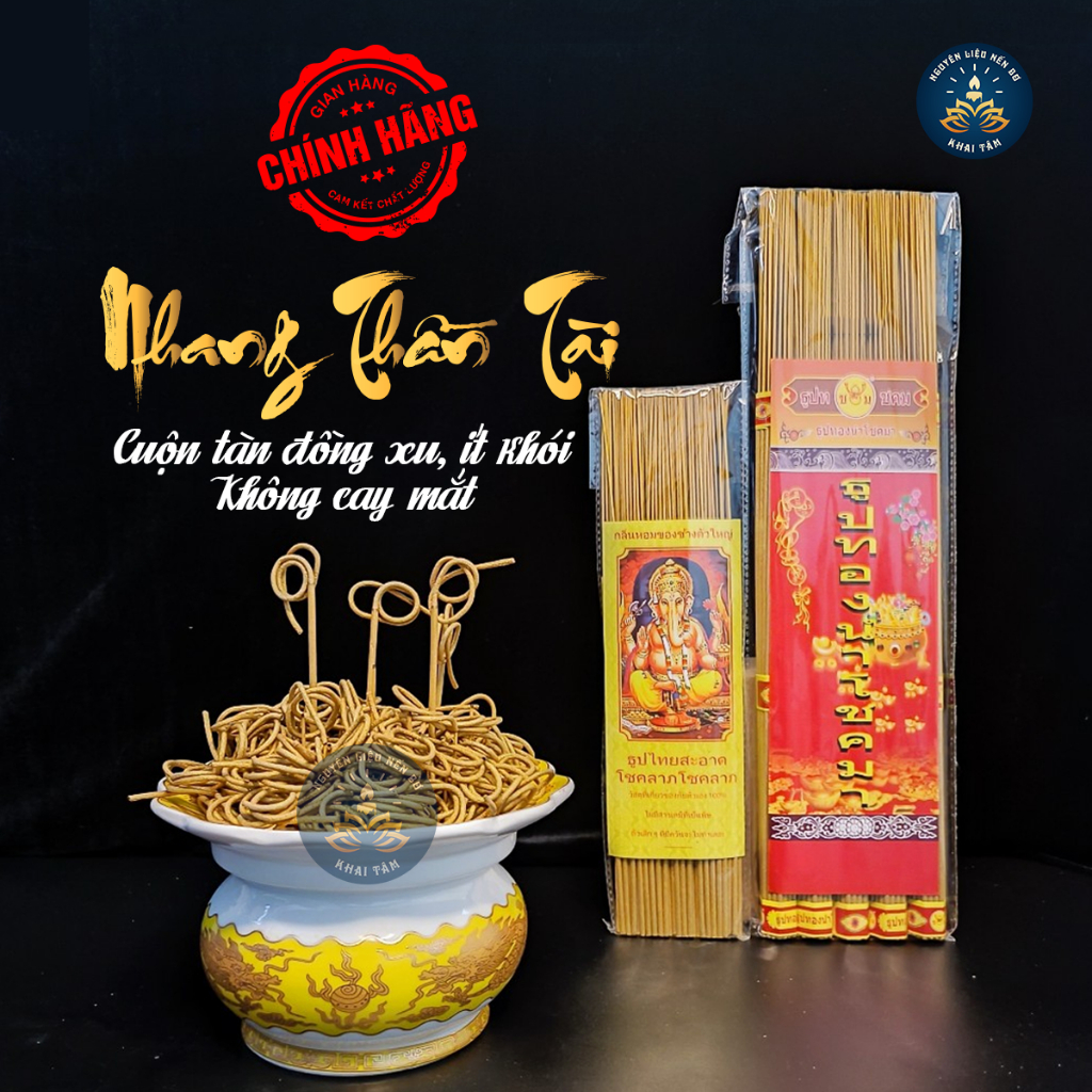 185 Cây Nhang Thần Tài, Nhang Thái Lan, Nhang Cuộn Tàn Thu Hút Tài Lộc ...