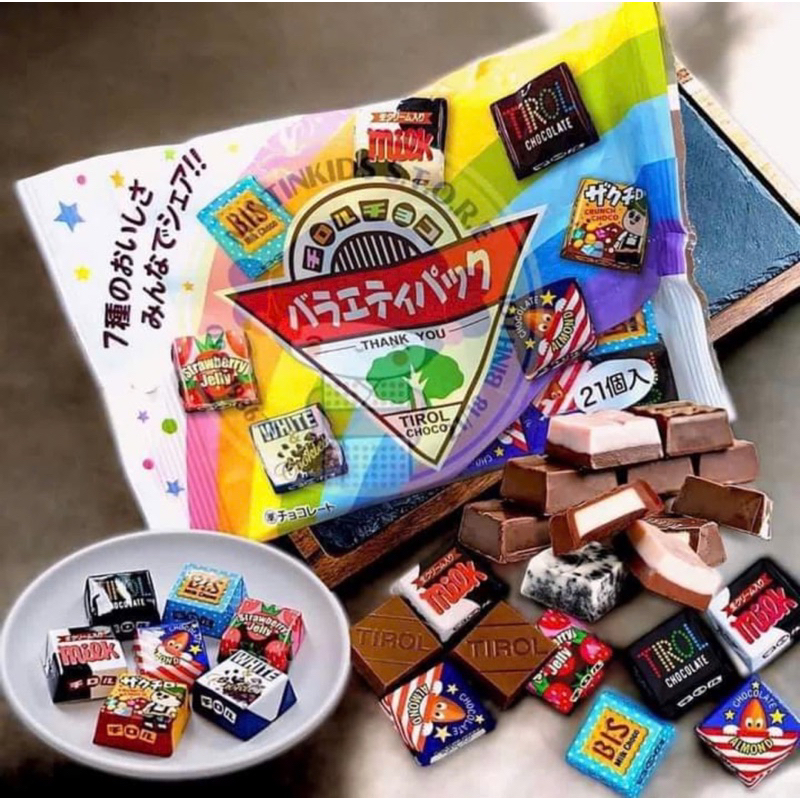 🍫🍭🍬 KẸO SOCOLA TỔNG HỢP NHIỀU LOẠI CỦA NHẬT BẢN THANK YOU TIROL CHOCO ...