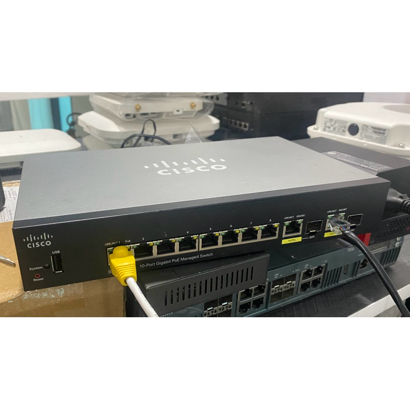 🍁 Cisco SG350-10P af/at Switch POE Cisco 10 Port 10/100/1000Mbps ...