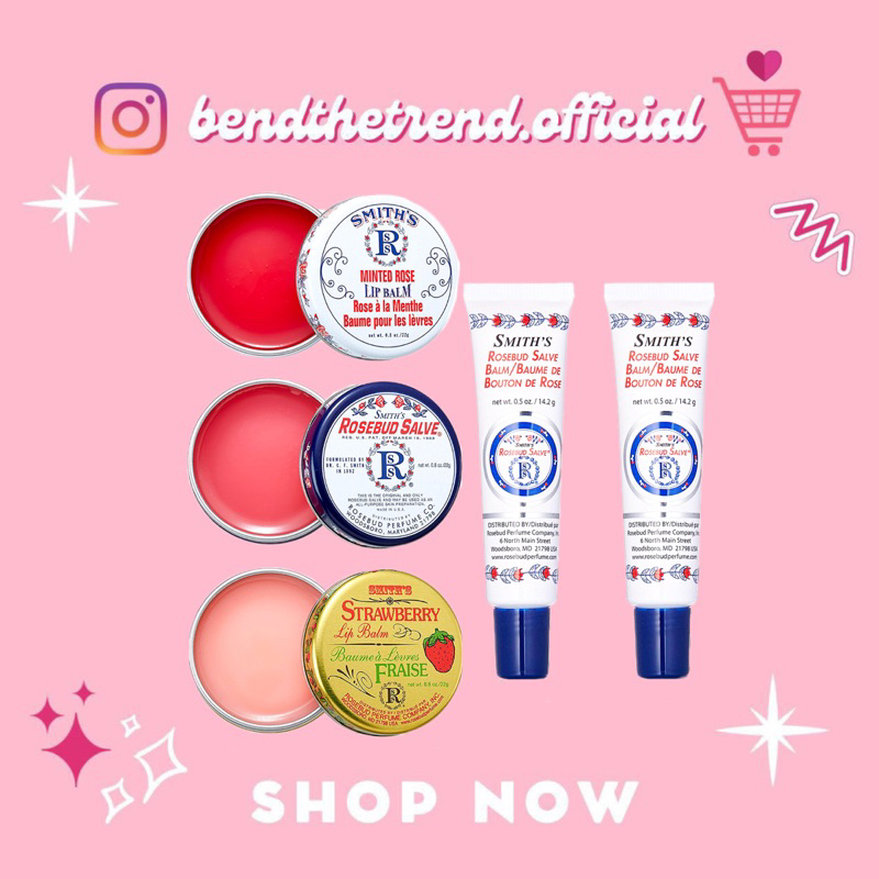 [AUTH-ĐỦ BILL] SON DƯỠNG SMITH'S LIP BALM ROSEBUD SALVE HỦ 22g | Shopee ...