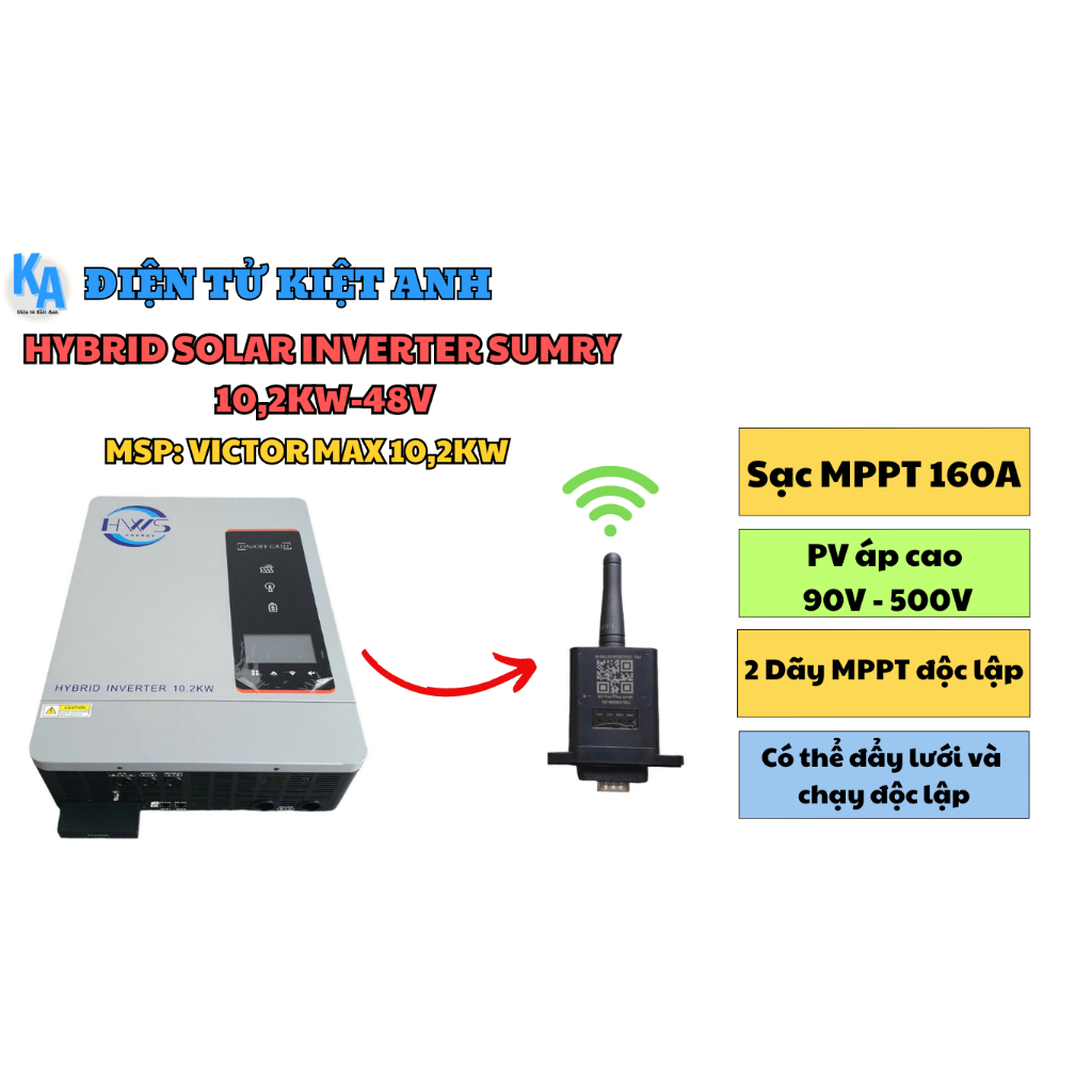 HYBRID SOLAR INVERTER SUMRY 10,2KW-48V + WIFI | Shopee Việt Nam