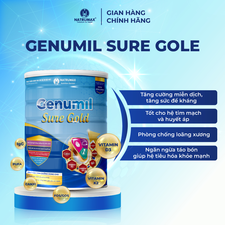 Sữa Natrumax Genumil Sure Gold 800gr Cải Thiện Tim Mạch, Xương Khớp | Shopee Việt Nam