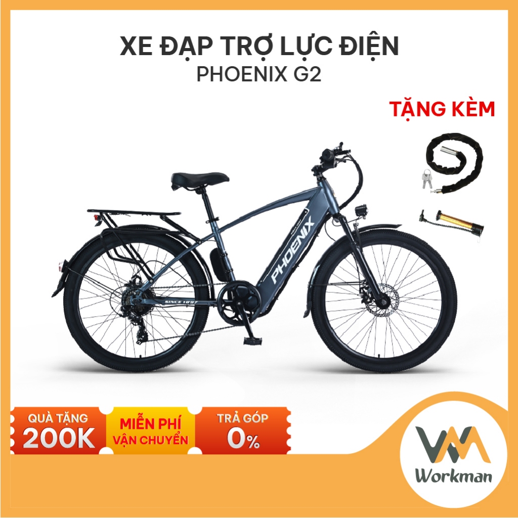 Xe Đạp Trợ Lực Điện Phoenix G2 - Xe Đạp Học Sinh - Pin Khỏe - Động Cơ ...