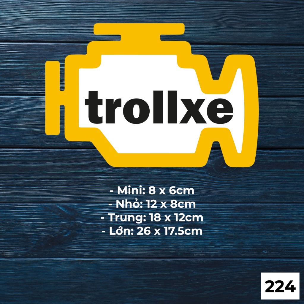 Tem decal dán TROLL XE dán lên ô tô, xe máy, chất liệu chống nước - Mã ...