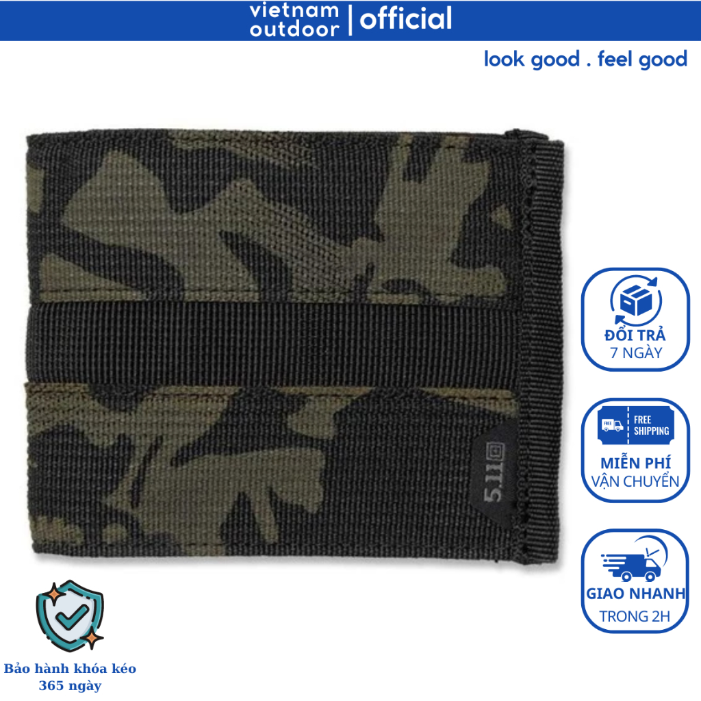 Ví Nam Cao Cấp 5.11 TACTICAL TRACKER BIFOLD MULTICAM Thời Trang Khóa YKK Bền Bỉ Chống Thấm Nước ...
