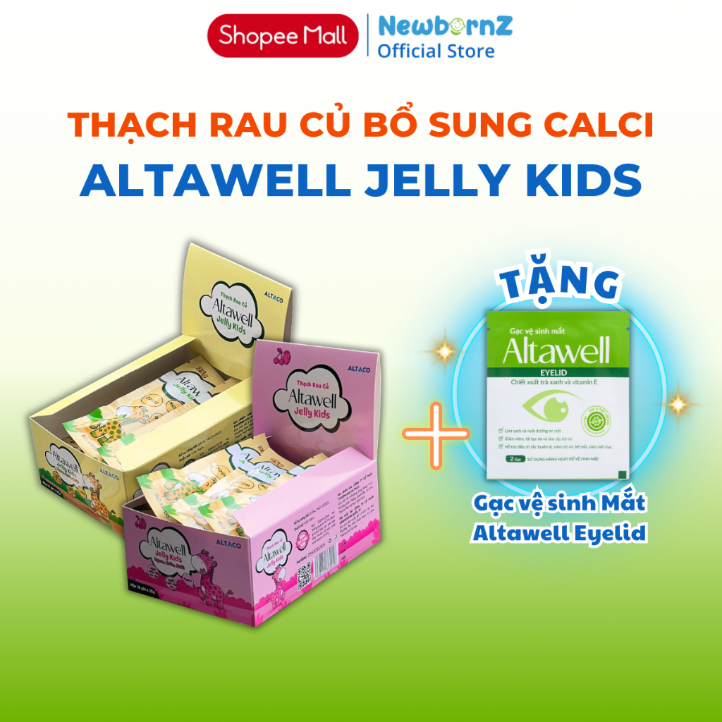 Thạch rau củ Altawell Jelly Kids - Bổ sung Canxi hữu cơ, chất xơ tự nhiên, giúp phòng táo bón ...