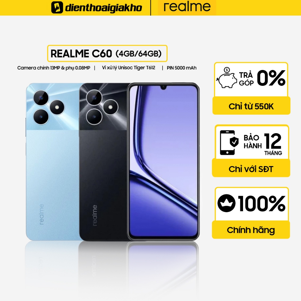Điện Thoại Realme C60 4GB/64GB Chính Hãng - Bảo Hành 12 Tháng | Shopee ...
