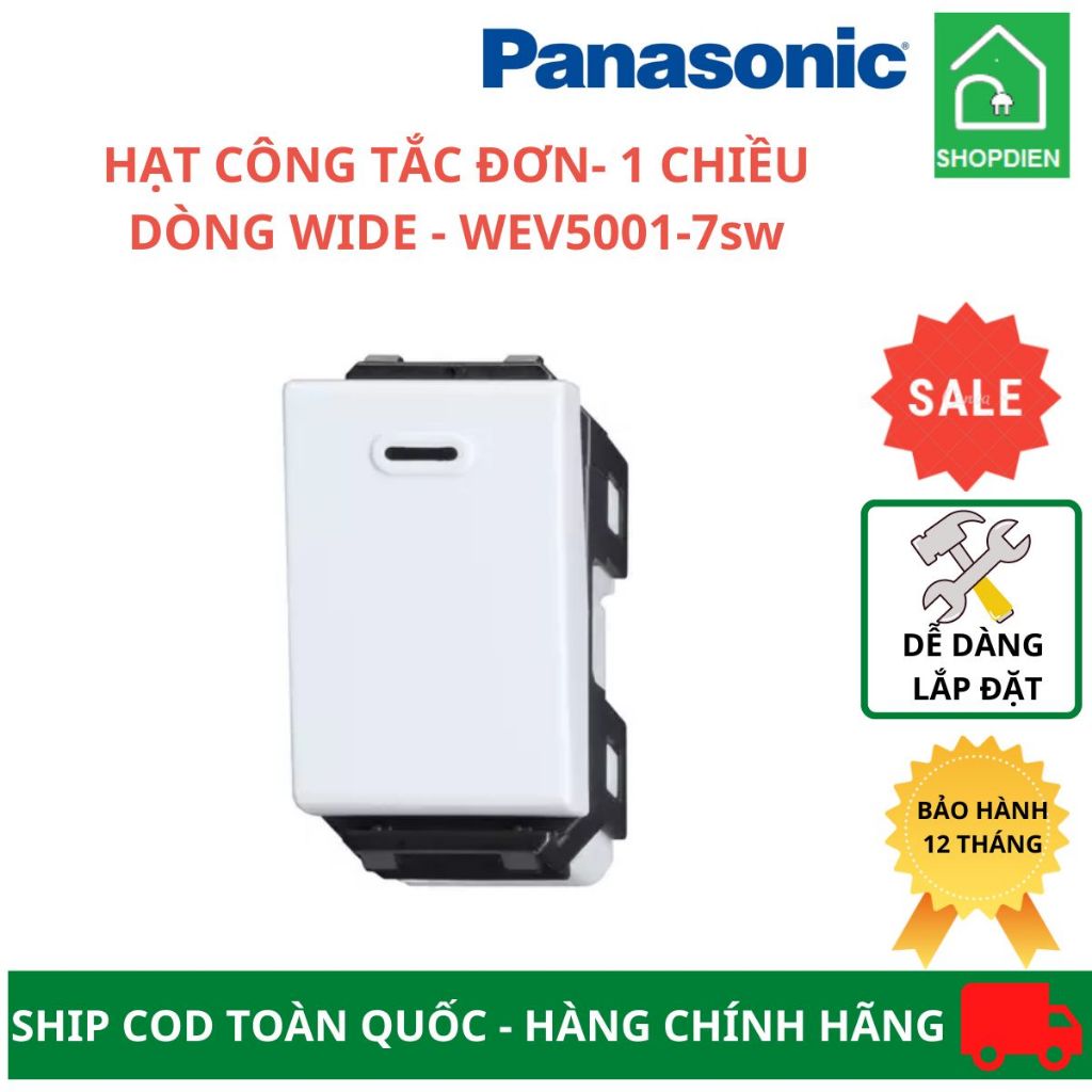 [Hàng chính hãng] Công tắc 1 chiều 16A WEV5001-7sw Panasonic màu trắng ...