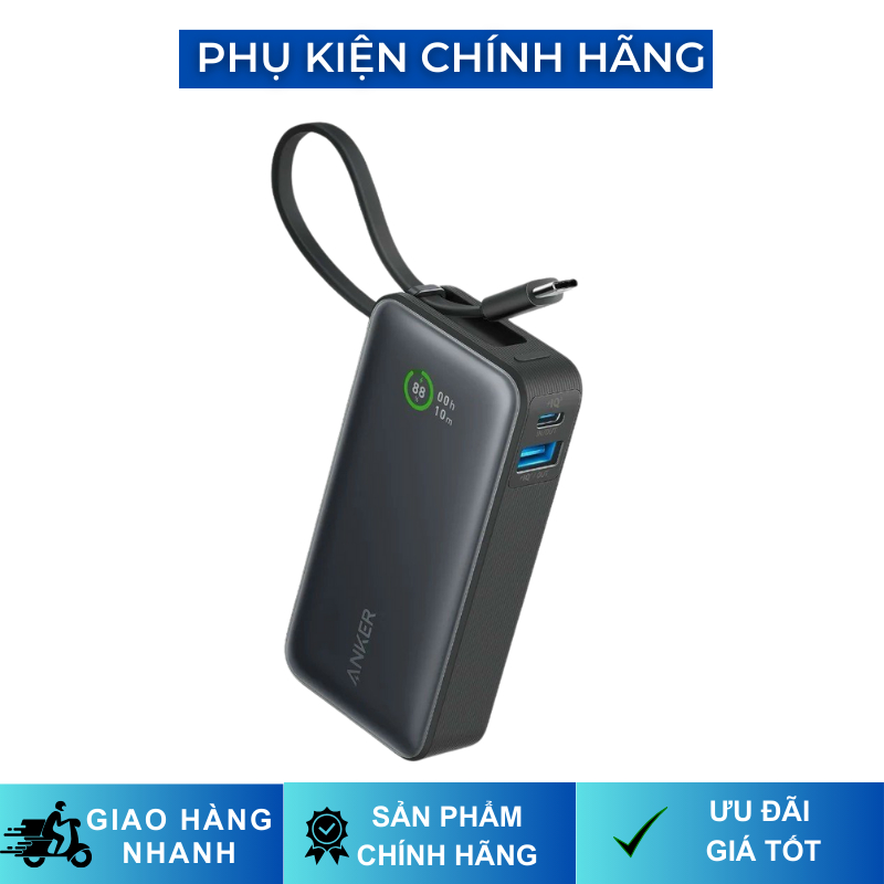 Pin Dự Phòng Anker Nano 10.000mAh 30W USB-C Tích Hợp Cáp A1259 - HÀNG CHÍNH HÃNG | Shopee Việt Nam