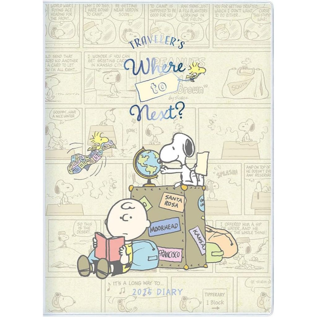 Peanuts Snoopy 2025 B6 Comic Design Planner TRAVEL Schedule Book Diary ...