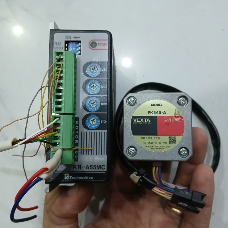 combo step vexta 5 phase size 42 và driver tháo máy cnc mini laser in ...
