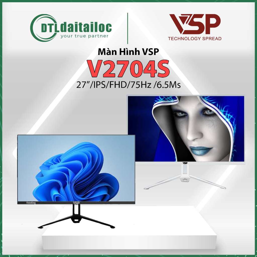 Màn Hình VSP V2704S 27" IPS FullHd 75Hz 6.5ms | Chính Hãng | Bảo hành 36 tháng | Shopee Việt Nam