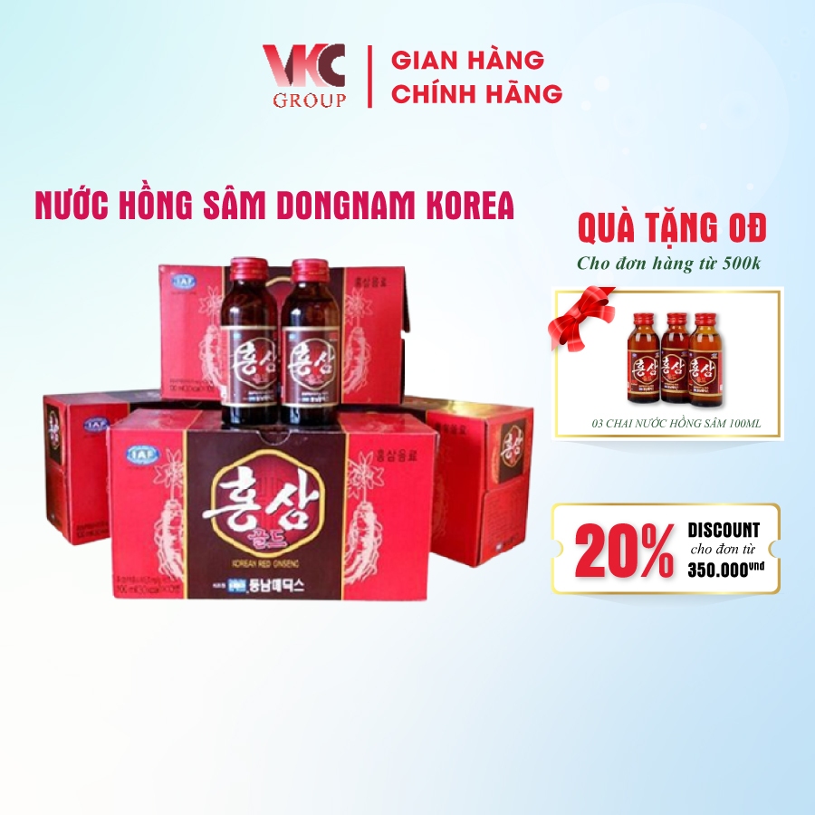 Combo 20 Chai Nước Hồng Sâm Hàn Quốc Dongnam Korea Red Ginseng 100ml ...