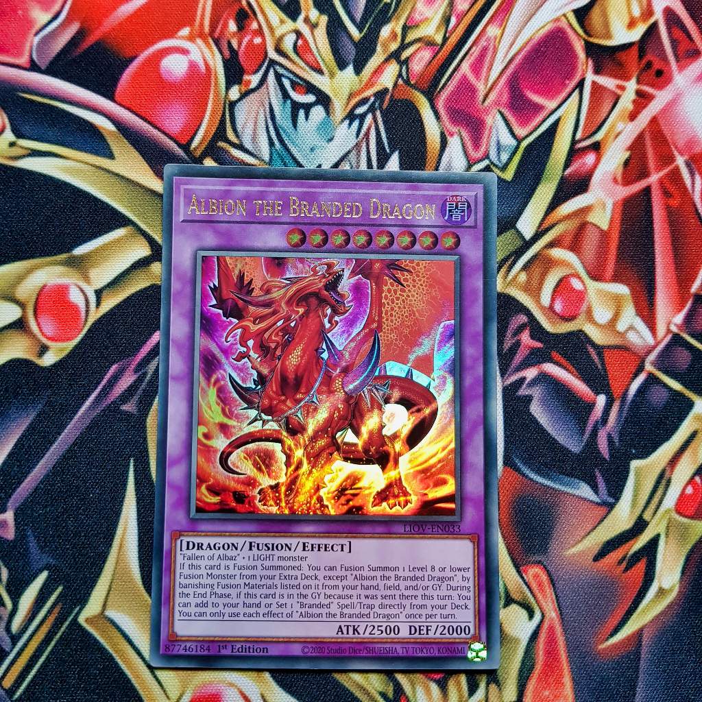 Thẻ bài Yugioh chính hãng | Albion the Branded Dragon | LIOV Ultra Rare ...