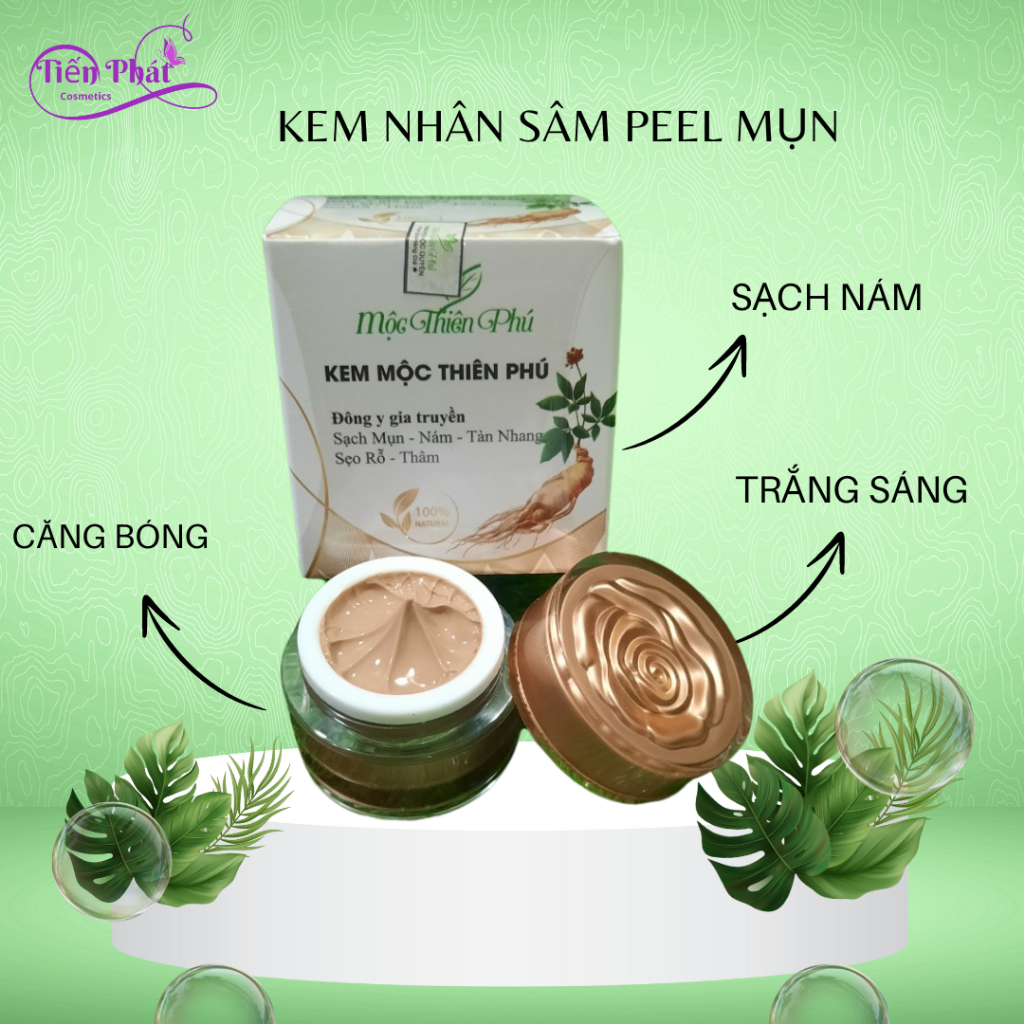 Combo kem đông y tái tạo da và serum cốt sâm kích bong moc thien phu ...