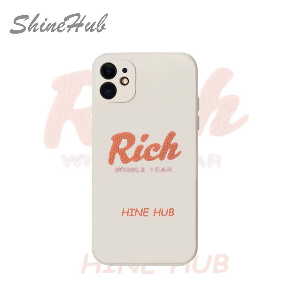 Ốp Lưng Iphone Rich Cạnh Vuông Mềm Mịn Cho IP 16 15 14 13 12 11 Pro Max ...