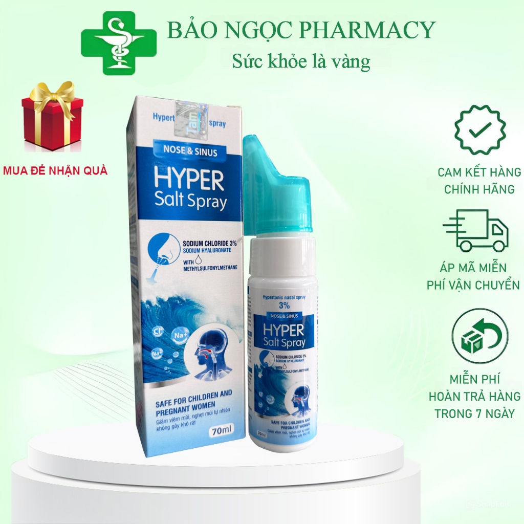 [CHÍNH HÃNG] Dung Dịch Nhỏ Mũi Muối Ưu Trương HYPER SALT SPRAY chai xịt ...