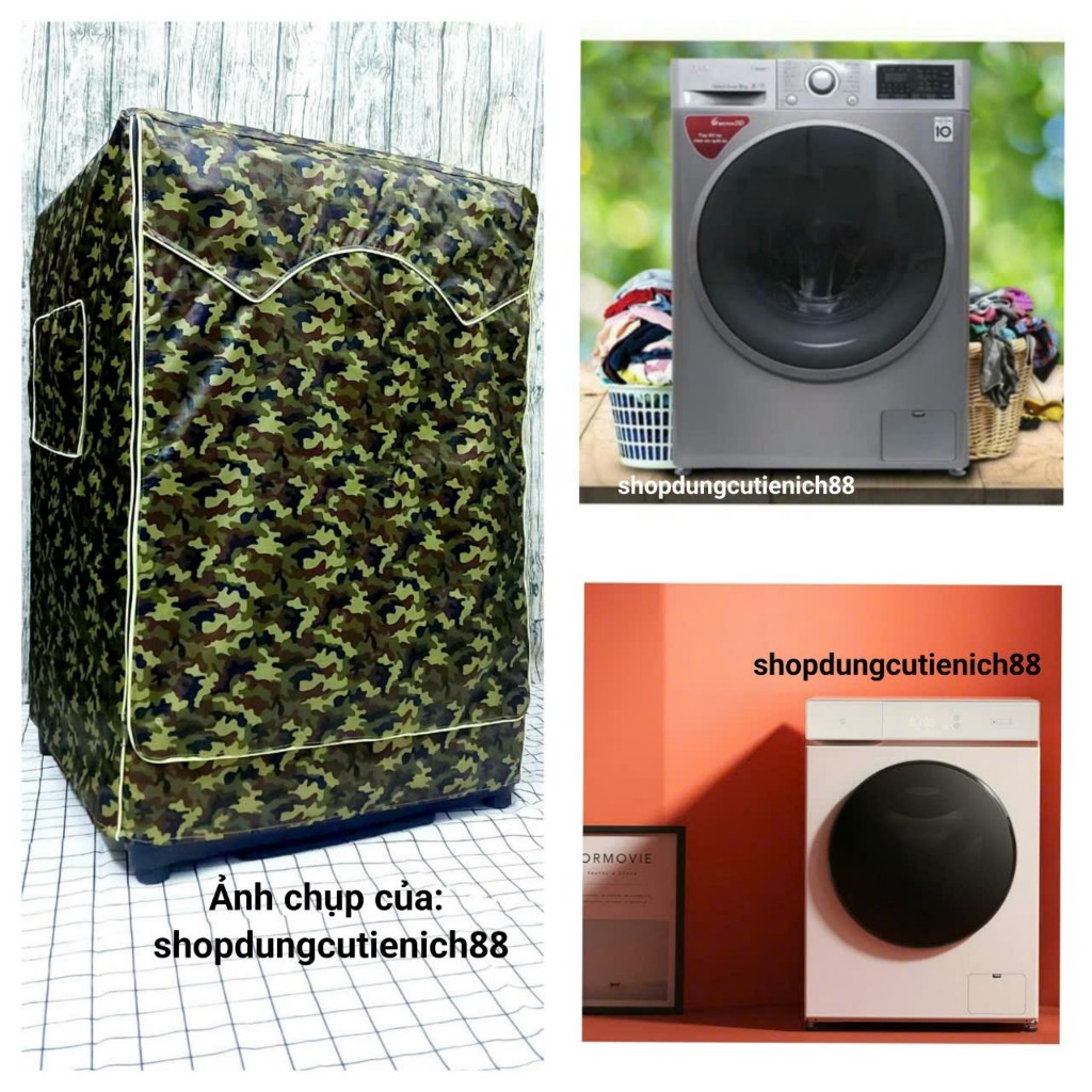 (Máy Giặt Cửa Trước từ 6kg - 12kg) Áo trùm máy giặt cửa trước dành cho Máy giặt lồng ngang ...