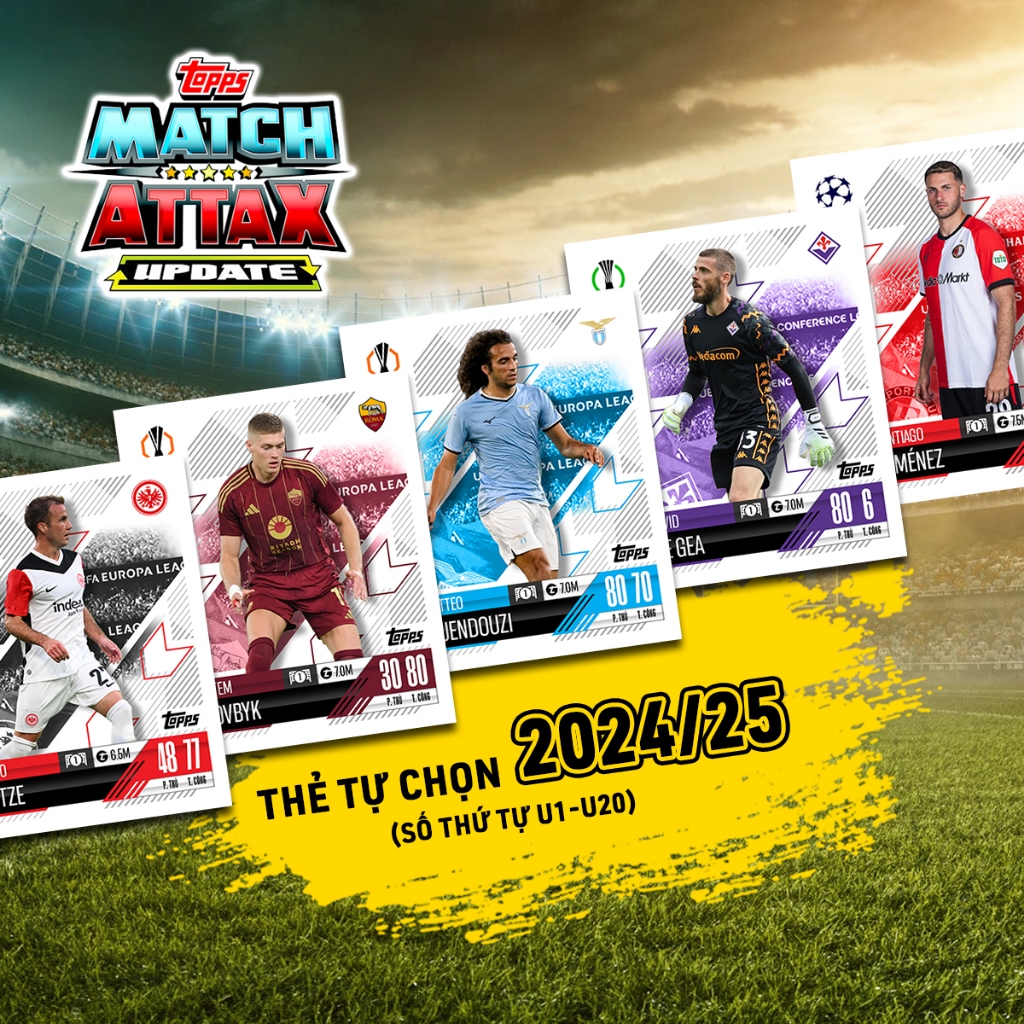 Thẻ Cầu Thủ In Match Attax Update 2024-25 Tự Chọn (STT U1-U20) | Shopee Việt Nam