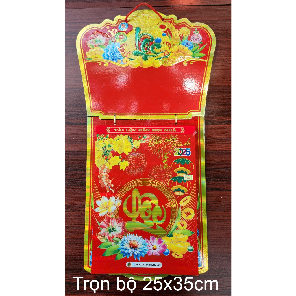 Lịch tết 2025, trọn bộ gồm bìa treo và bloc 25x35cm, nhiều mẫu chủ đề ...