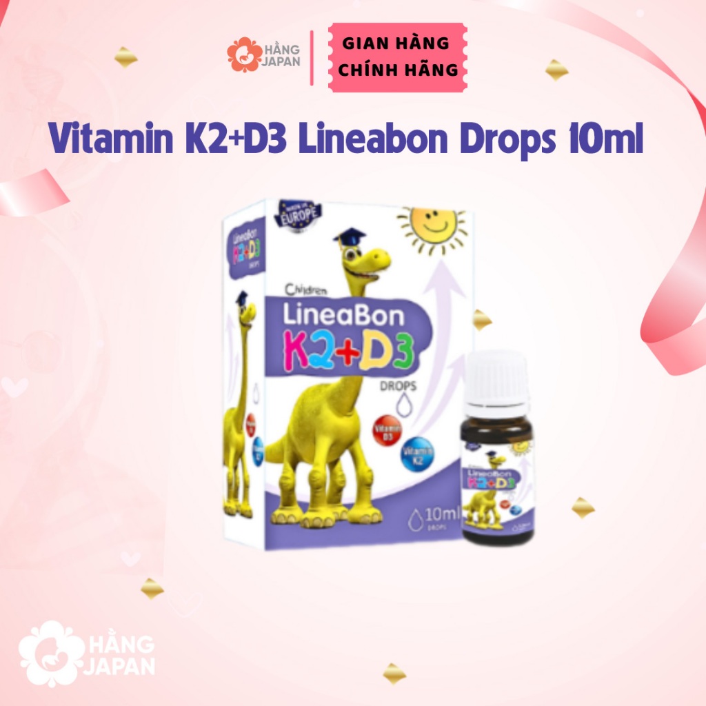 Vitamin d3k2 Lineabon Drops tím chính hãng chai 10ml hỗ trợ hấp thu ...