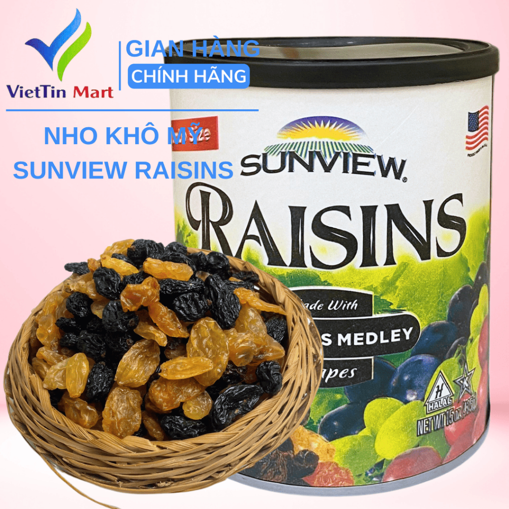 425G Nho Khô Mỹ Sunview Raisins | Shopee Việt Nam