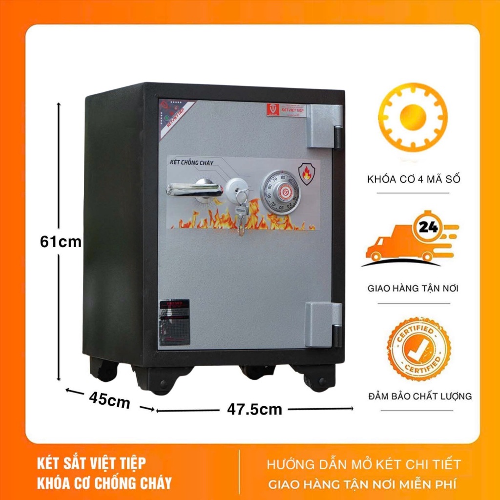 Két Sắt Khóa Cơ Nặng 80KG KVT405-KC Bền Đẹp An Toàn Chống Trộm Chống ...
