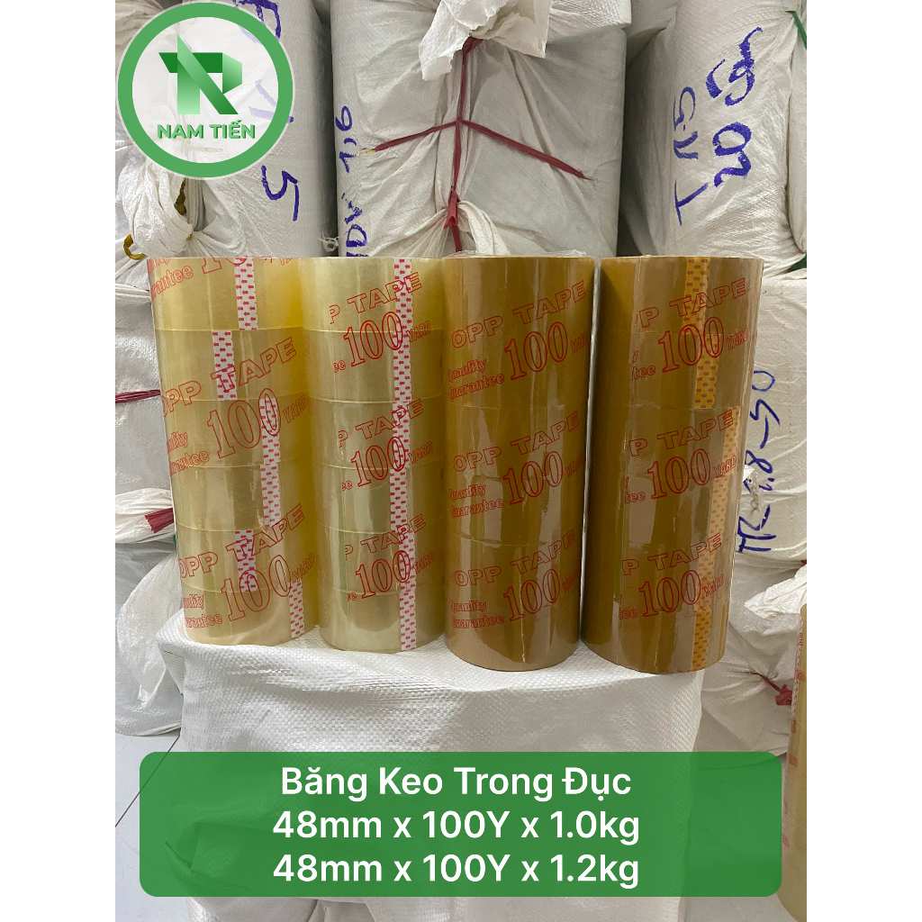 [GIÁ GỐC] Băng Keo, Băng Dính trong/đục 4F8 x 100Y ( 1.0kg -- 1.2kg) / cây (6 cuộn) | Shopee ...