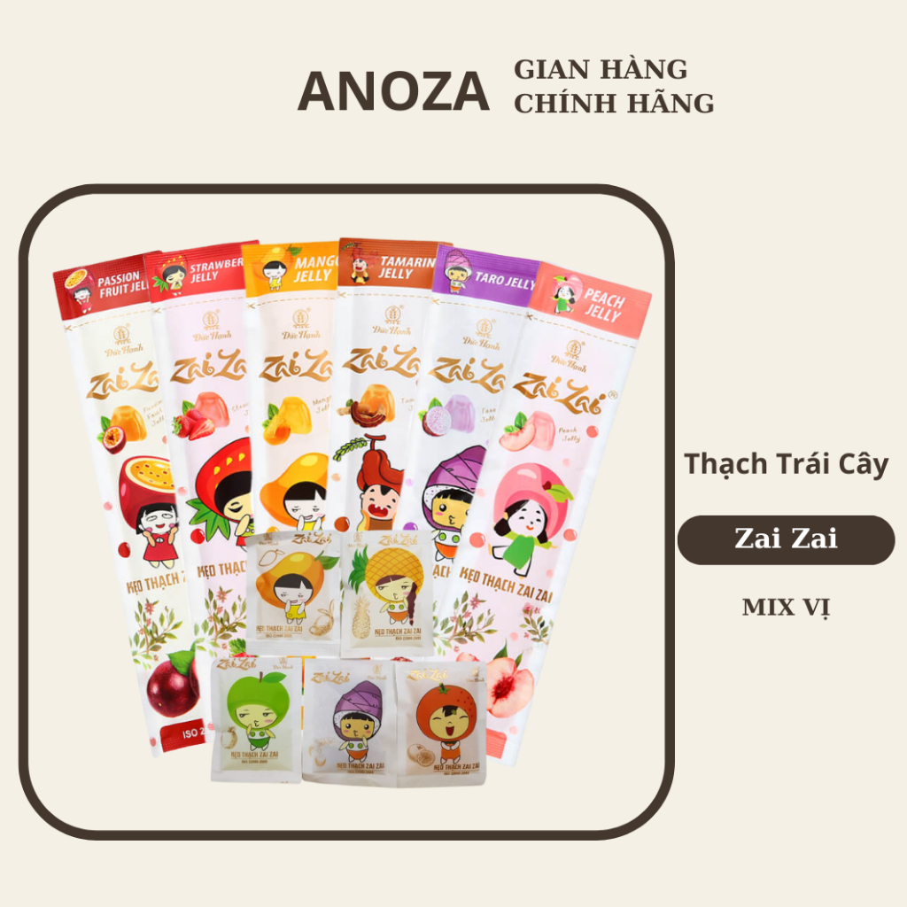 Thạch Zai Zai trái cây mix nhiều hương vị thơm ngon ngọt ngào Anoza ...