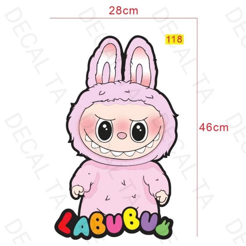 Tem sticker LABUBU dễ thương tem dán xe 4 lớp chống nước | Shopee Việt Nam