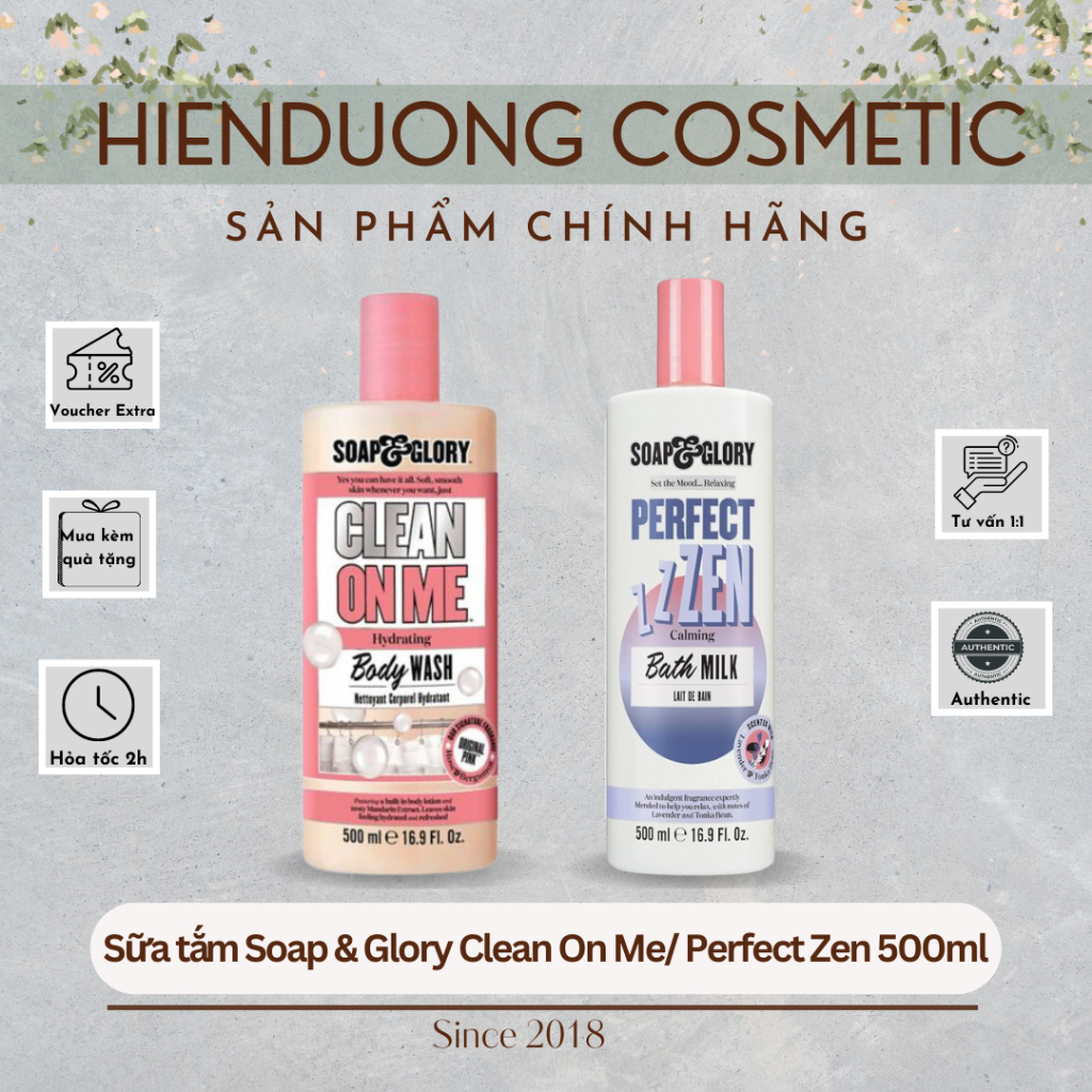 Sữa tắm Clean On Me Hydrating Soap & Glory 500ml | Sữa tắm hương nước ...