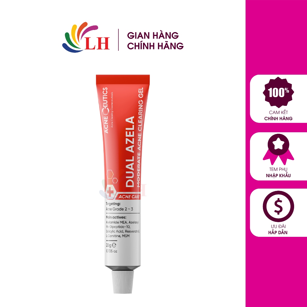 Gel giảm mụn AcneCeutics Dual Azela (20g) | Shopee Việt Nam