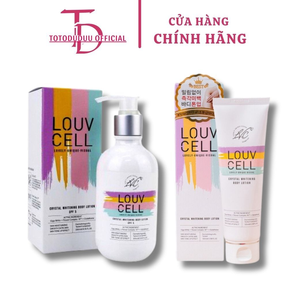 Kem dưỡng ẩm trắng da body Louv Cell Crystal Whitening Body Lotion ...
