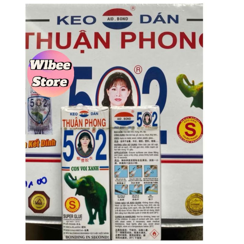 Keo Dán Sắt, gỗ, nhựa,....đa năng, keo Con Voi 502 Thuận Phong (Hàng Chính Hãng) | Shopee Việt Nam
