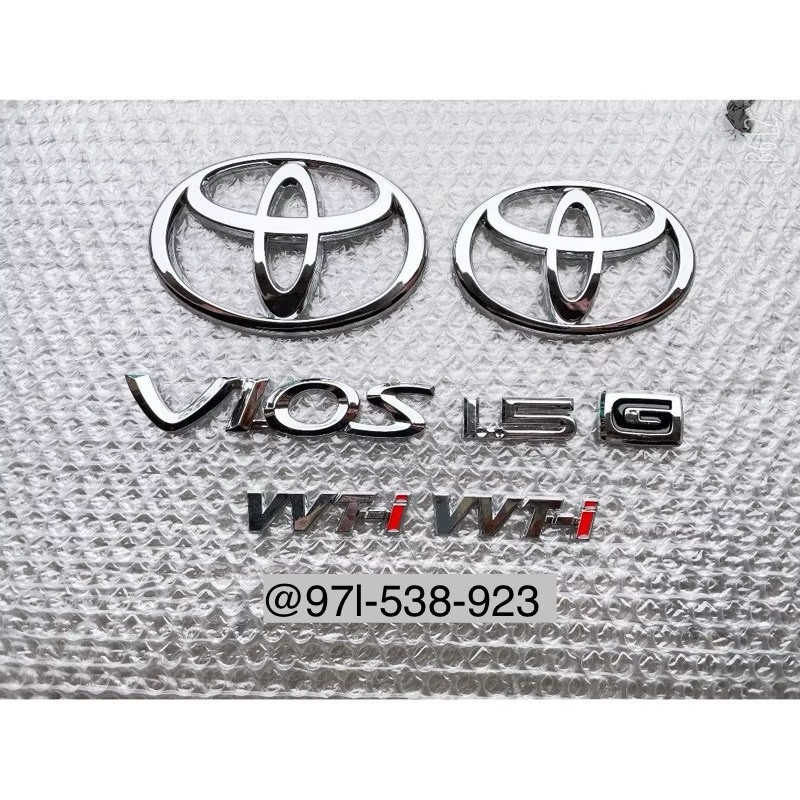 logo chữ VIOS 1.5 G VVTI dán đuôi xe TOYOTA VIOS | Shopee Việt Nam