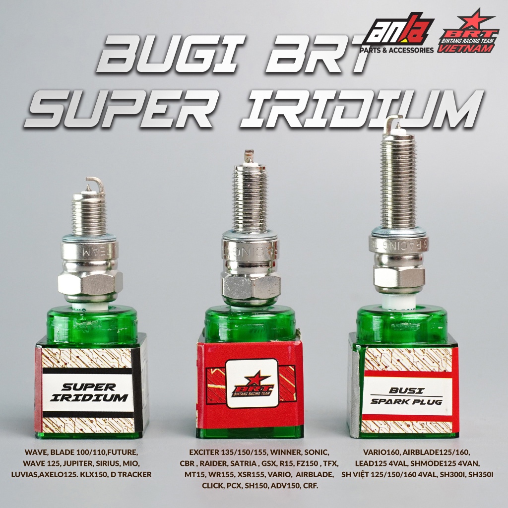 BUGI BRT SUPER IRIDIUM chân ngắn và chân dài dành cho các dòng xe ...
