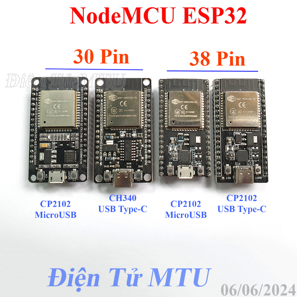 NodeMCU ESP32 Wifi BLE - CP2102- (kit thu phát IoT) | Shopee Việt Nam