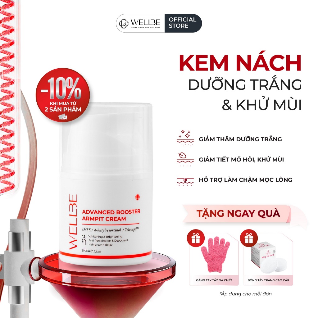 Kem Dưỡng Trắng Giảm Thâm Nách Armpit Cream WellBe Khử Mùi, Dưỡng Trắng Vùng Nách Mông Khuỷu Tay ...