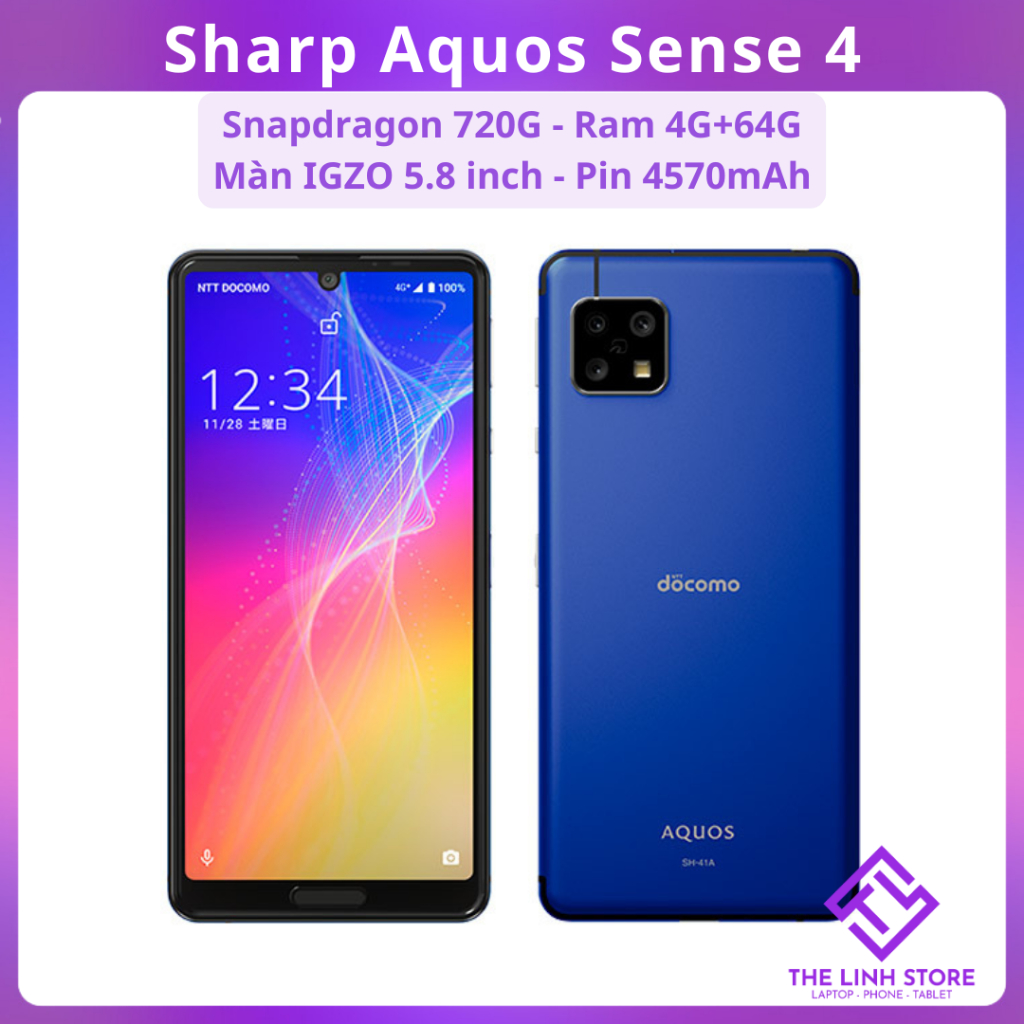 Điện thoại Sharp Aquos Sense 4 màn 5.8 inch - Snapdragon 720G | Shopee Việt Nam