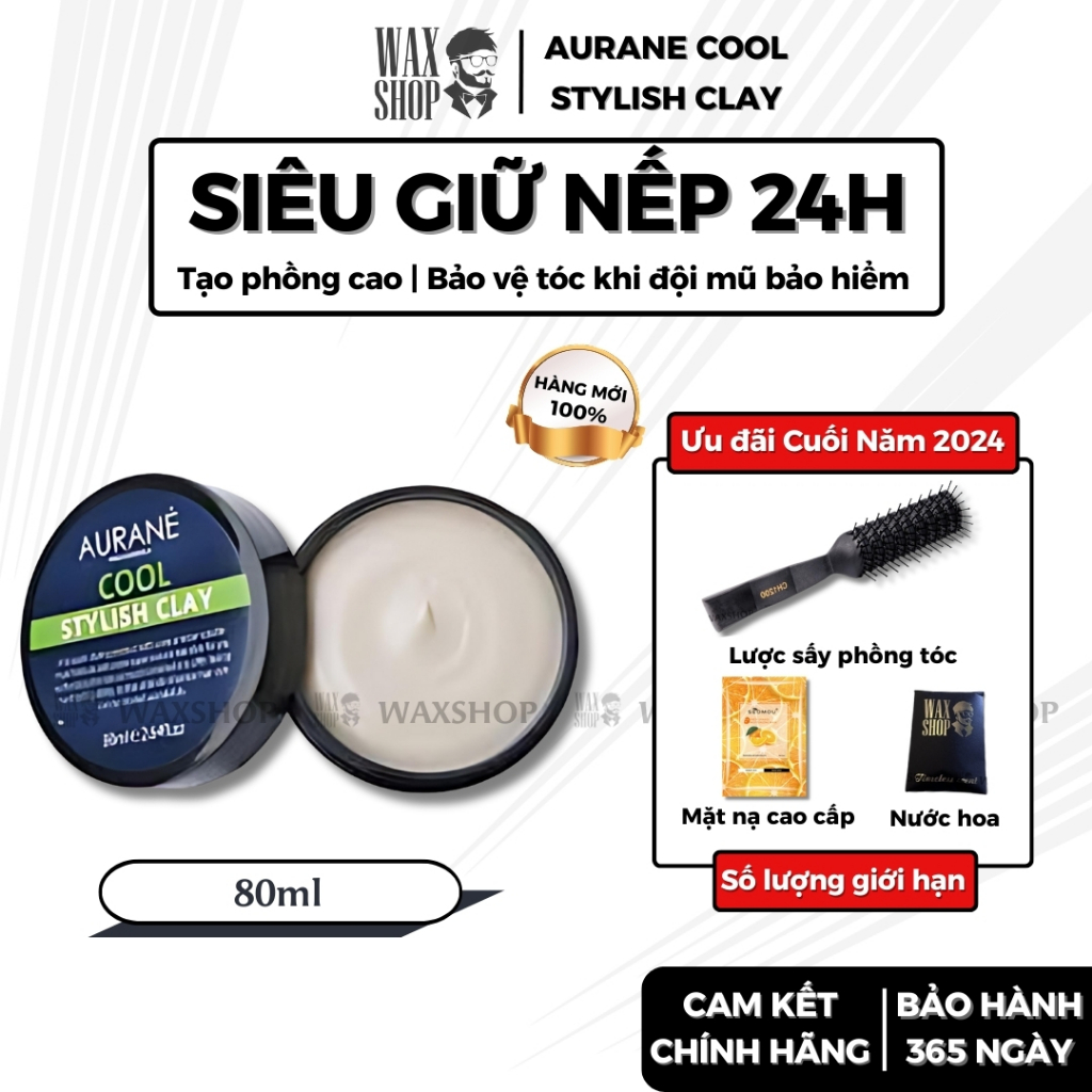 Sáp Vuốt Tóc Nam Aurane Cool Stylish Clay Chính Hãng - Bảo Hành 180 ...