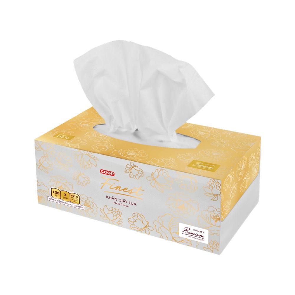 Khăn giấy hộp Coop Finest 3 lớp 150 tờ | Shopee Việt Nam