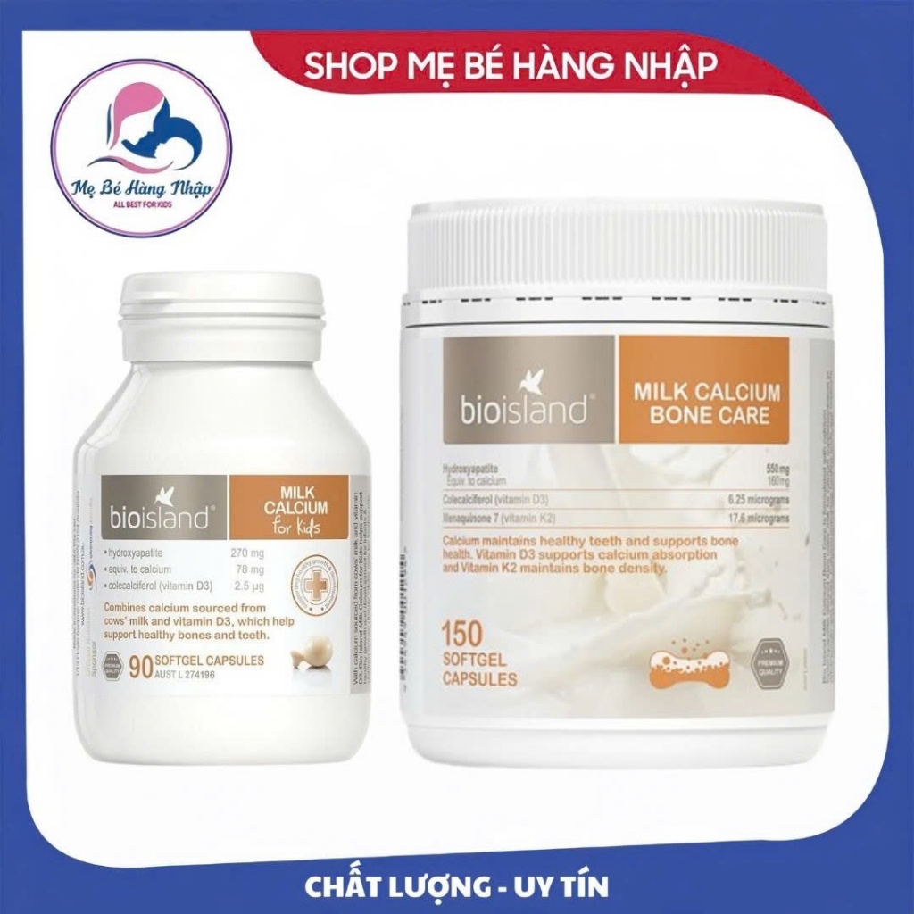 Viên uống bổ sung Canxi Bioisland 90 viên và 150 viên | Shopee Việt Nam