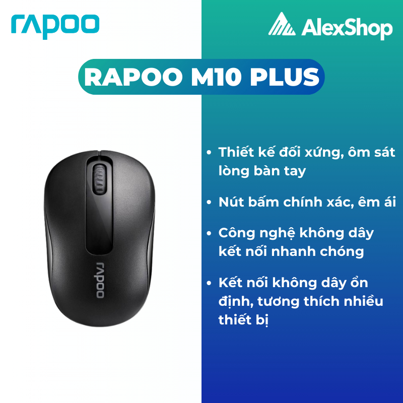 Chuột Máy Tính Không Dây M10 Plus / M20 Plus Màu Đen Chính Hãng | Shopee Việt Nam