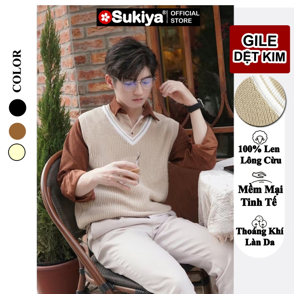 Áo Len Ghile Nam SUKIYA Chất Len Lông Cừu Dày Dặn Hàng Cao Cấp AL83 ...