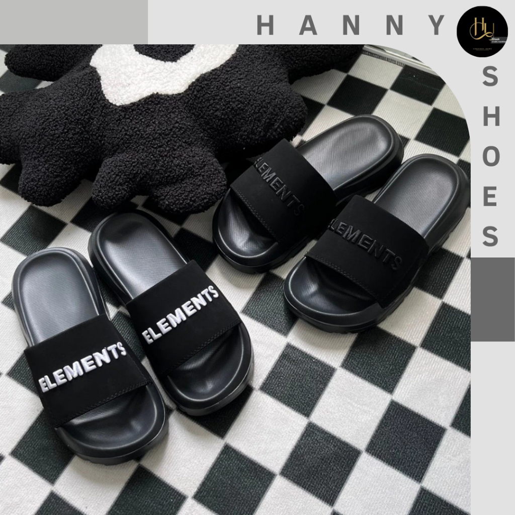 Dép Elements Silde Chunky nam nữ chữ thêu.Đế cao 5cm êm chân - Elements ...