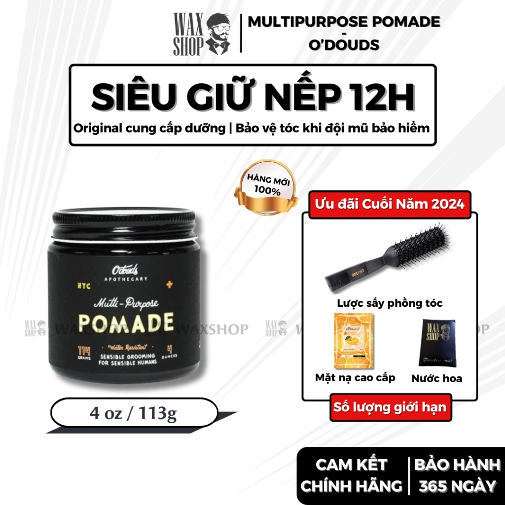 Sáp vuốt tóc nam O'Douds Pomade Multi Purpose chính hãng gel, wax giữ ...