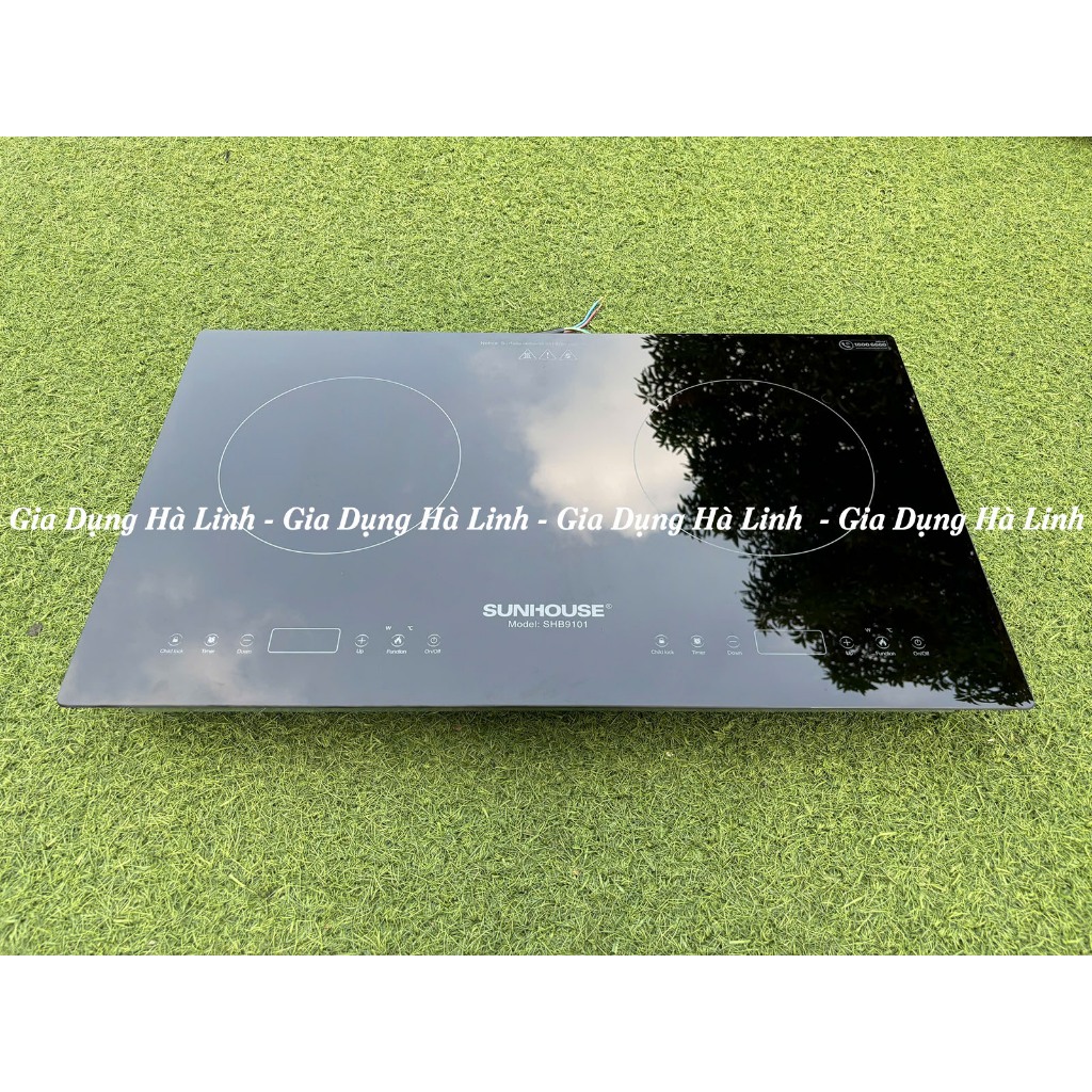 Bếp từ đôi Sunhouse SHB9101, Công suất 4000W, Mặt kính cường lực dày ...